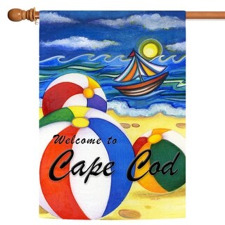 Blue and White Beach Balls Outdoor House Flag 40" x 28" - Bed Bath ...