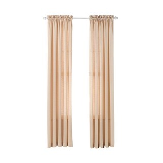 Moshells 84" Emerald Crepe Curtain Panel - Beige - Bed Bath & Beyond ...