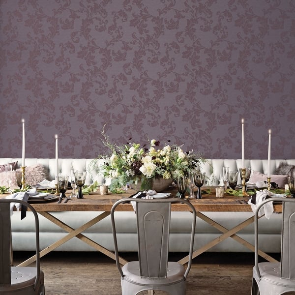 flower embossed wallpaper