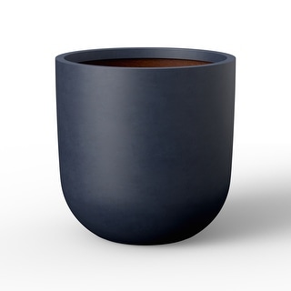 Concrete Round Planter Flower Pot with Drainage Holes - Bed Bath ...