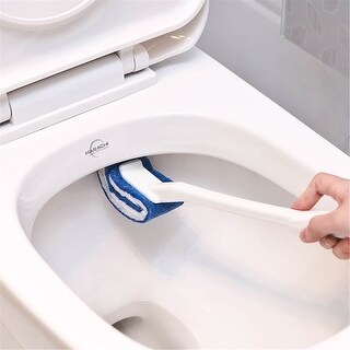 Household Bathroom Long Handle Handheld Toilet Deep Cleaning Brush ...