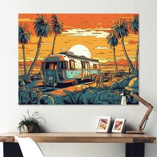 Designart "Yellow And Green Reflections Of Adventure" Cars Off-Road ...