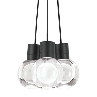 Tech Lighting Mina 3 Light 9" Wide LED Multi Light Pendant with Black ...