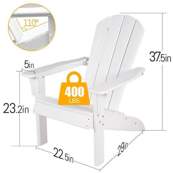 White HDPE Adirondack Chair - Bed Bath & Beyond - 37417833