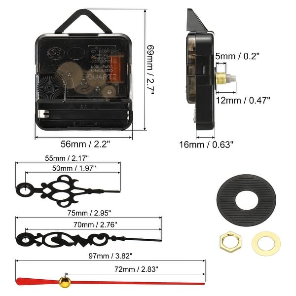 Clock Mechanism Replacement, 1Set Quartz Clock Mechanism DIY Wall Clock ...