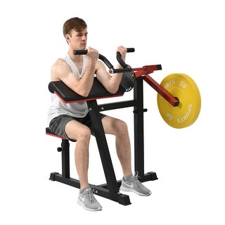 Bicep Tricep Curl Machine with Adjustable Seat, Bicep Curls and Tricep Extension Machine Home ...