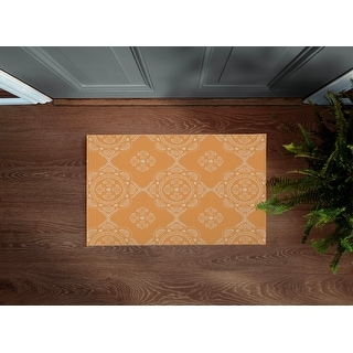 BOHO SHELL TANGERINE with Rubberized non-slip Backing Indoor|Outdoor ...