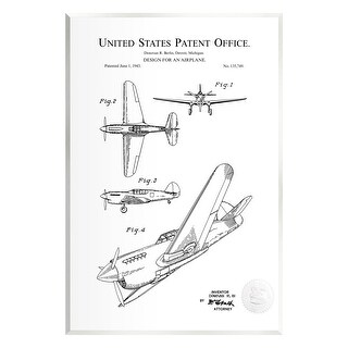 Stupell Detailed Airplane Diagram Wall Plaque Art, Design by Karl ...