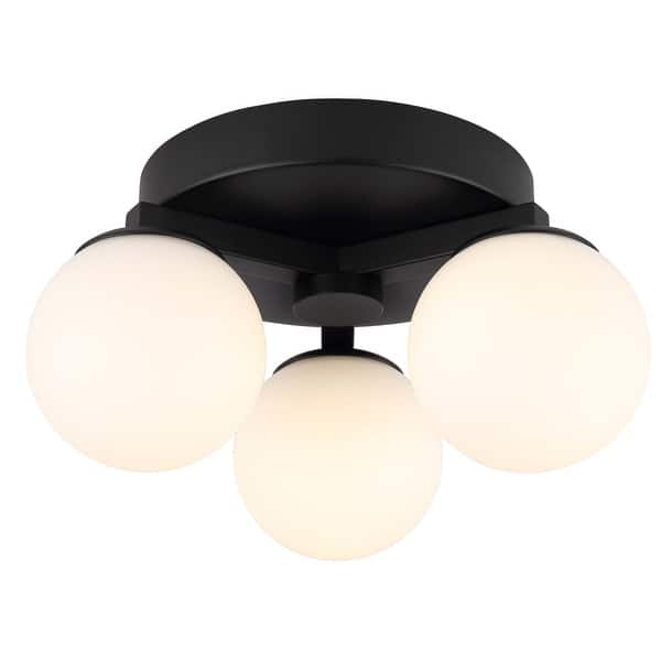 Canarm LCW233A03 Nylah 3 Light 11" Wide LED Flush Mount Globe Ceiling ...