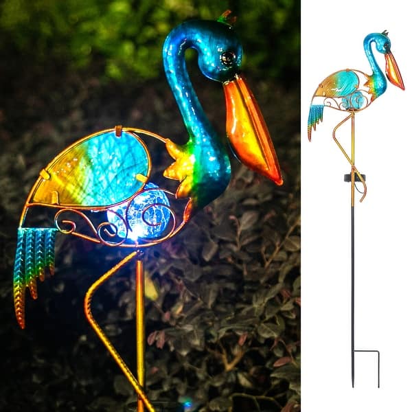 Adeco Pelican Solar Lights Metal Garden Stake - Bed Bath & Beyond ...