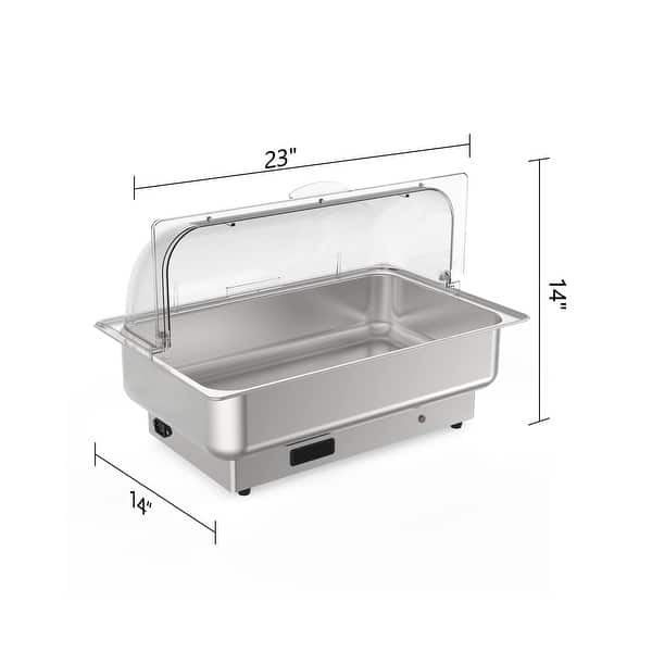 Stainless Steel Electric Chafing Dish Buffet Set 9QT with Temperature ...