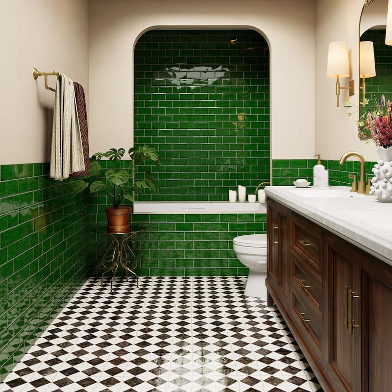 Merola Tile Viva Antic Verde 4" x 4" Ceramic Wall Tile - Overstock ...
