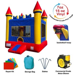 Jingo Jump 13' Semi Unisex Castle Inflatable Bouncer - Bed Bath ...