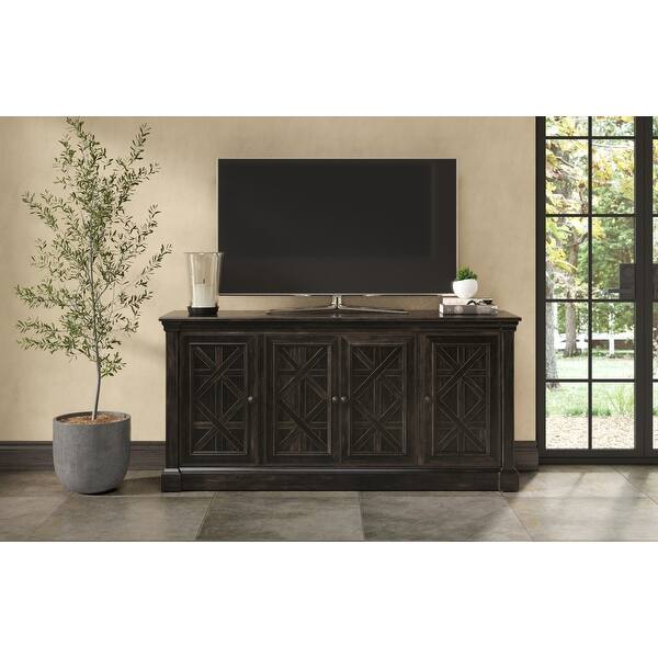 Traditional 70" TV Console, Wood Accent Cabinet, Entryway Console ...