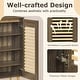 Costway Shoe Cabinet with 2 Louvered Doors&3 Removable Shelves,5-Tier ...
