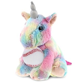 DolliBu Floppy Rainbow Unicorn Stuffed Animal with Baseball Plush - 10 ...