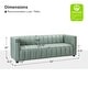 HULALA HOME Olinto Modern 83''W Genuine Leather Tufted Couch Sofa with ...