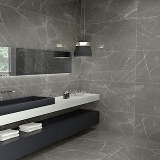 gray marble bathroom floor