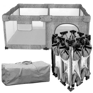 Foldable Baby Playpen,Collapsible Playpen for Babies Toddlers, Foldable ...
