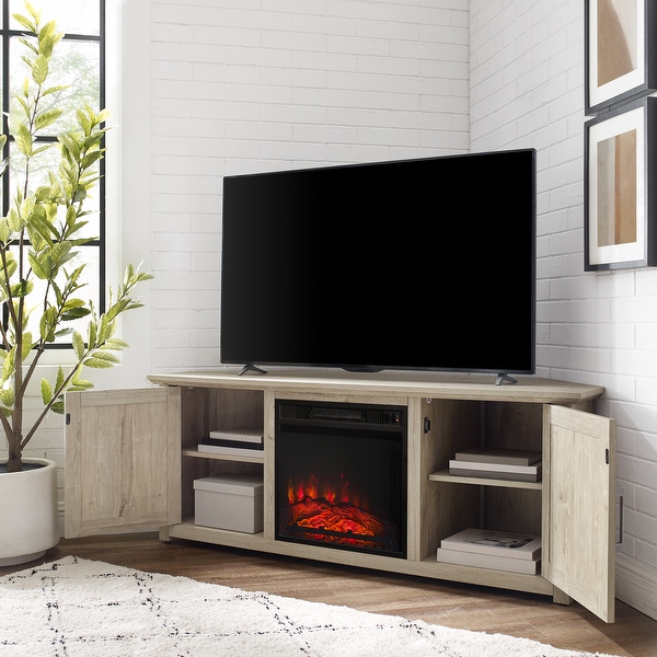 Crosley Camden 58 Corner Tv Stand W Fireplace 58 W x 20 D x 22 H On Sale Bed Bath Beyond 32078829