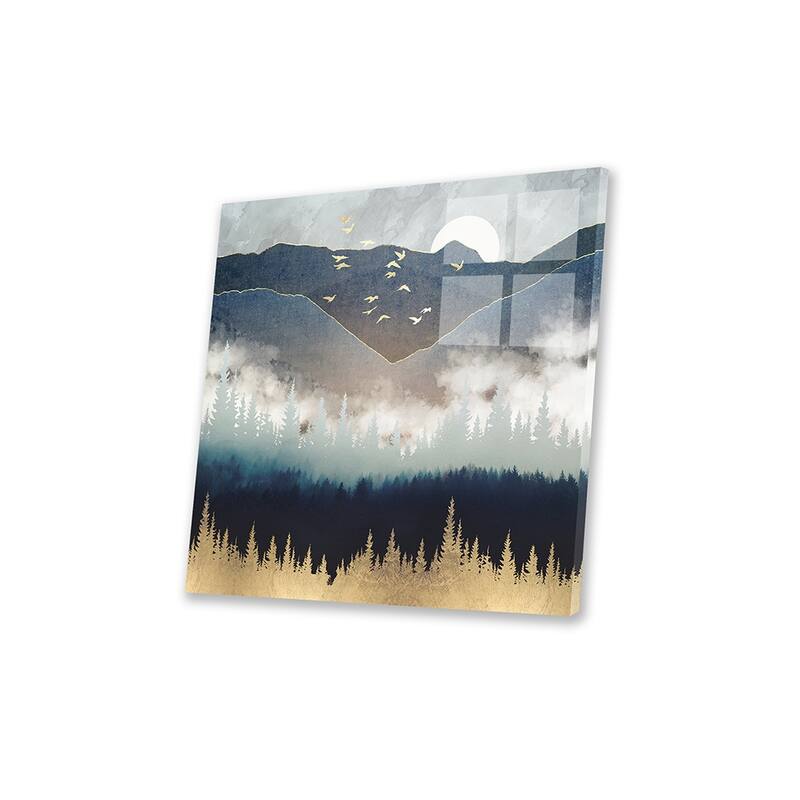 Blue Mountain Mist Print On Acrylic Glass by SpaceFrog Designs ...