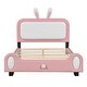 Cute Full size Upholstered Rabbit-Shape Princess Bed for Kids, Girls ...