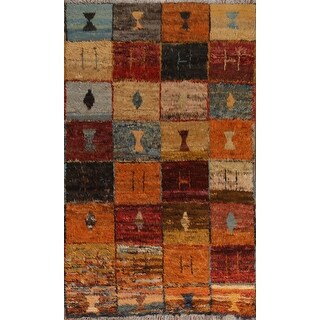 Checked Modern Moroccan Berber Area Rug Hand-knotted Wool Carpet - 6'6 ...