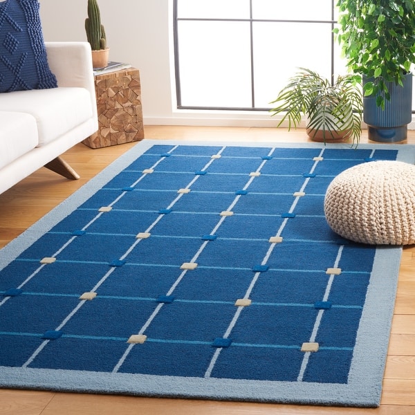 SAFAVIEH Handmade Genre Lozena Checkered Wool Rug - On Sale - Bed Bath ...