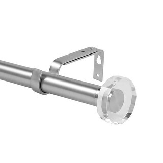 1-inch Diameter Crystal Disc Adjustable Single Drapery Curtain Rod ...