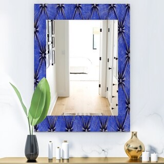 Designart 'Leather Print V' Modern Mirror - Printed Wall Mirror - Bed ...