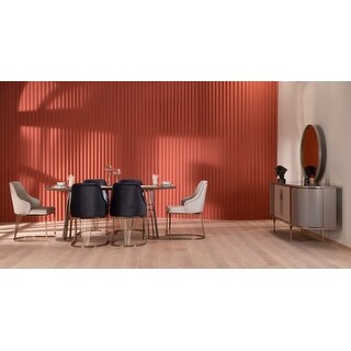 Dodo Modern Dining Room Table, 8 Dining Room Chairs and Console With ...