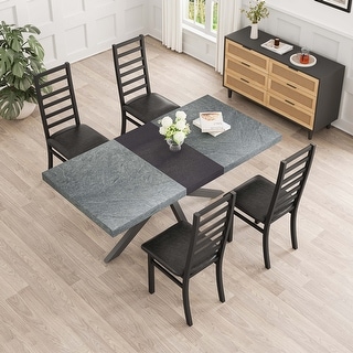 Rectangular Stretch Dining Table,Set of 4 - Bed Bath & Beyond - 42299671