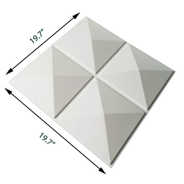 Art3d 3D Wall Panels PVC Pyramid Design (32 Sq.Ft) - Bed Bath & Beyond ...