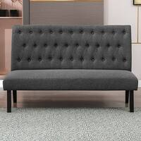 Mixoy Modern Upholstered Tufted Benches Bench High Back for Dining ...