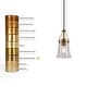 Haye Modern Black Gold 1-Light Mini Glass Pendant Lights for Kitchen ...