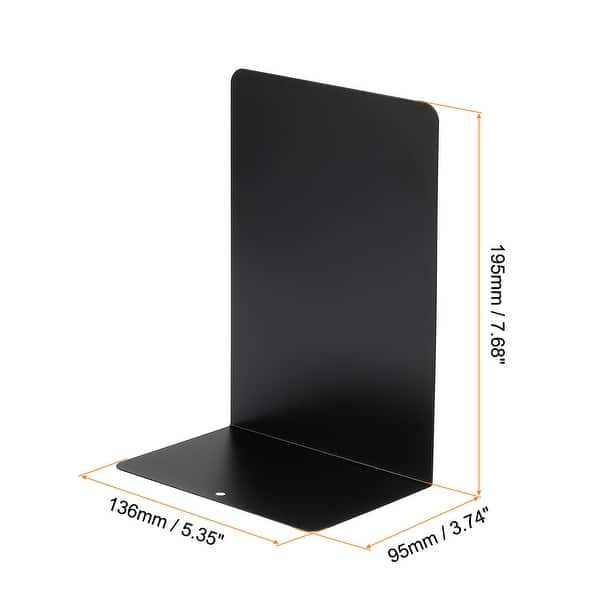 2 Set Metal L-Shaped Bookend for Stationery Desktop Office Accessories ...