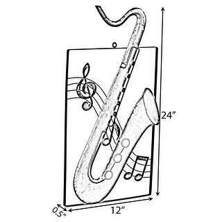 Hanging Metal Musical Note Wall Art Decor Sculpture For Home Bar ...