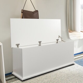 Storage Chest Trunk, Lift Top Wood Box for Toys Entryway Bench ...