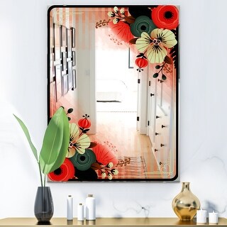 Designart 'Ancient Door Morroco' Traditional Mirror - Large Printed ...