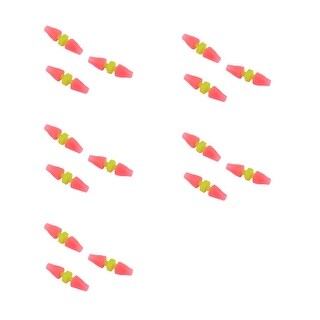 Outdoors Fishing Plastic Bar Socket Bobber Stoppers Green Red 15pcs ...