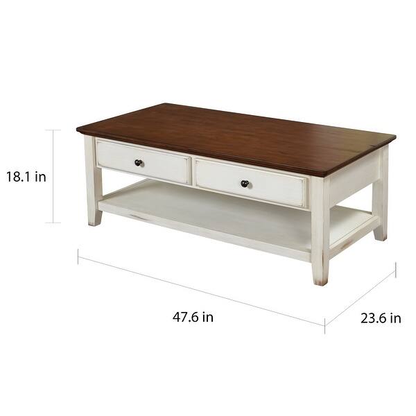Simple Living Charleston Coffee Table - 18.1"H x 47.6"W x 23.6"D ...