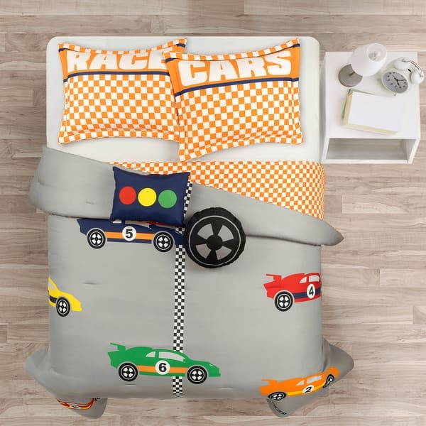 Lush Decor Racing Cars Reversible Oversized Comforter Set - Bed Bath ...