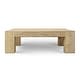 55" Square Ravello Coffee Table Weathered Warm Wood Tone - Bed Bath ...