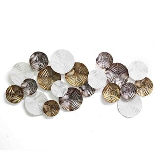 Tri Color Modern Circles Metal Wall Decor - Bed Bath & Beyond - 39588745