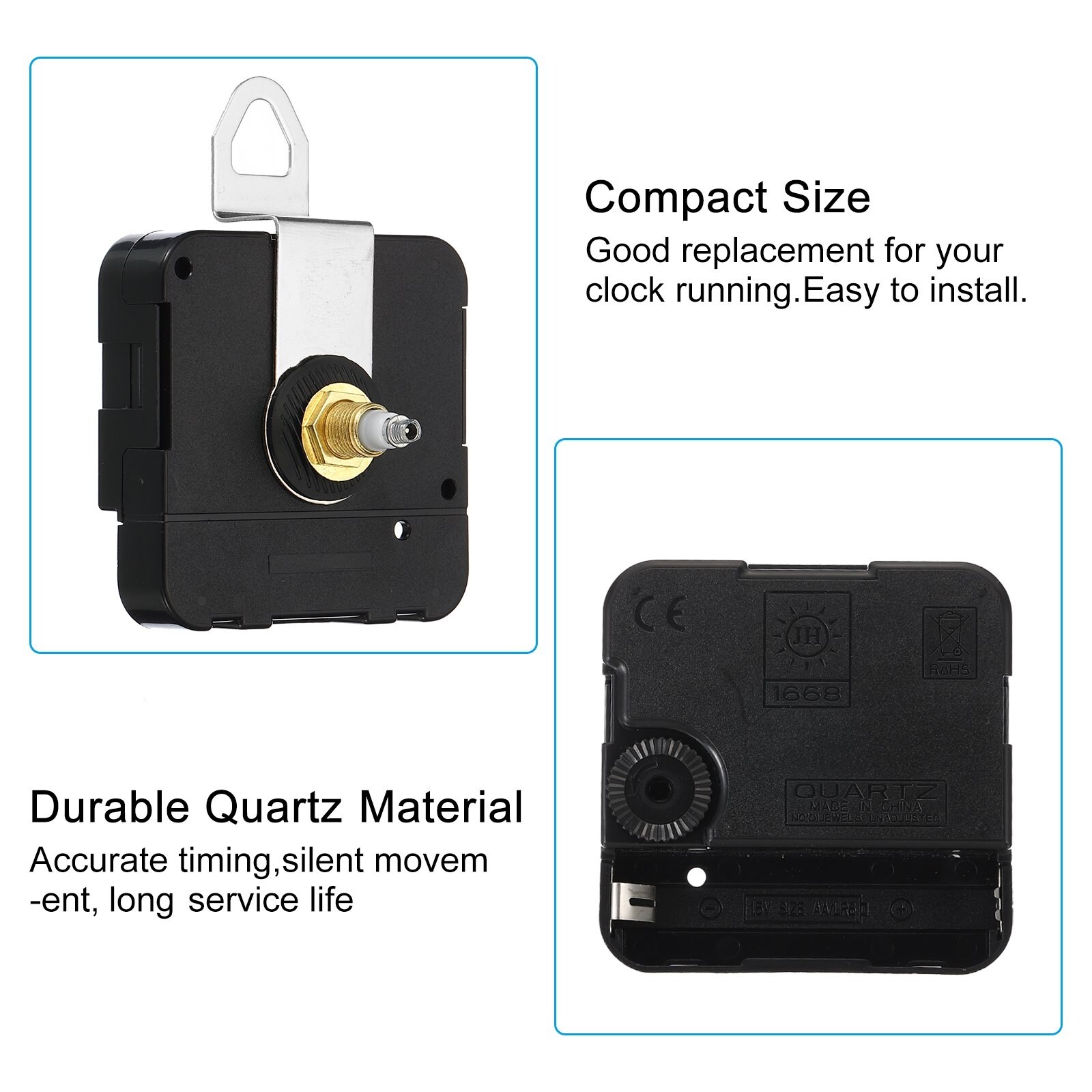 clock movement sizes