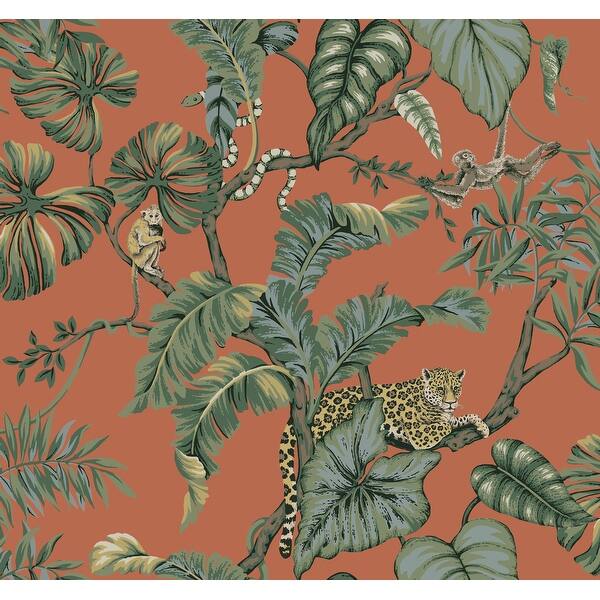 Ronald Redding Jungle Cat Orange Wallpaper - Bed Bath & Beyond - 39952460
