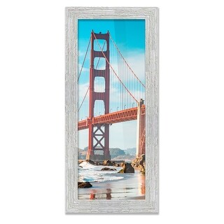 32x6 Frame White Barnwood Picture Frame - Modern Photo Frame Includes ...