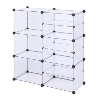 9-Cube Storage Unit, Interlocking Organizer with Divider Design ...