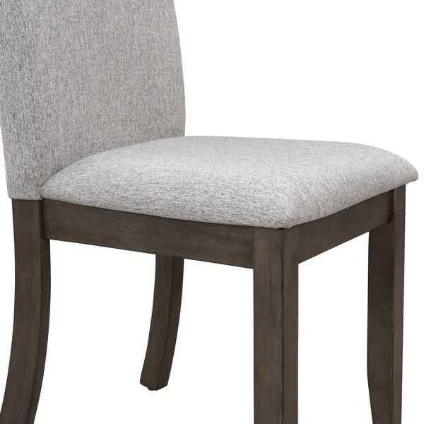 Farmhouse Kitchen Upholstered Dining Chairs Set of 4 Solid Wood Accent ...