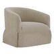 Luke Faux Slipcovered Swivel Accent Chairs for Living Room - Bed Bath ...